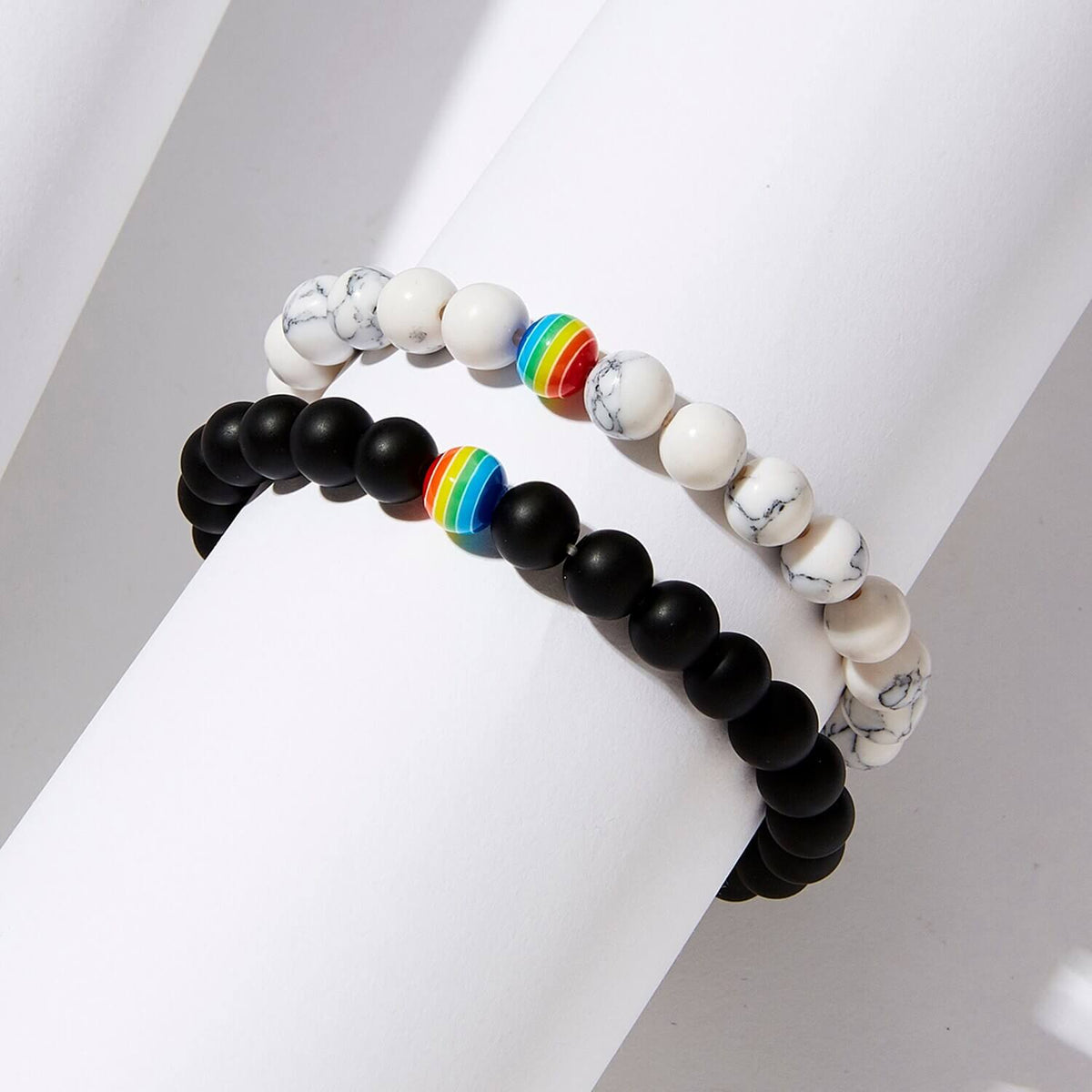 Bracelet LGBT effet marbre & LGBT first