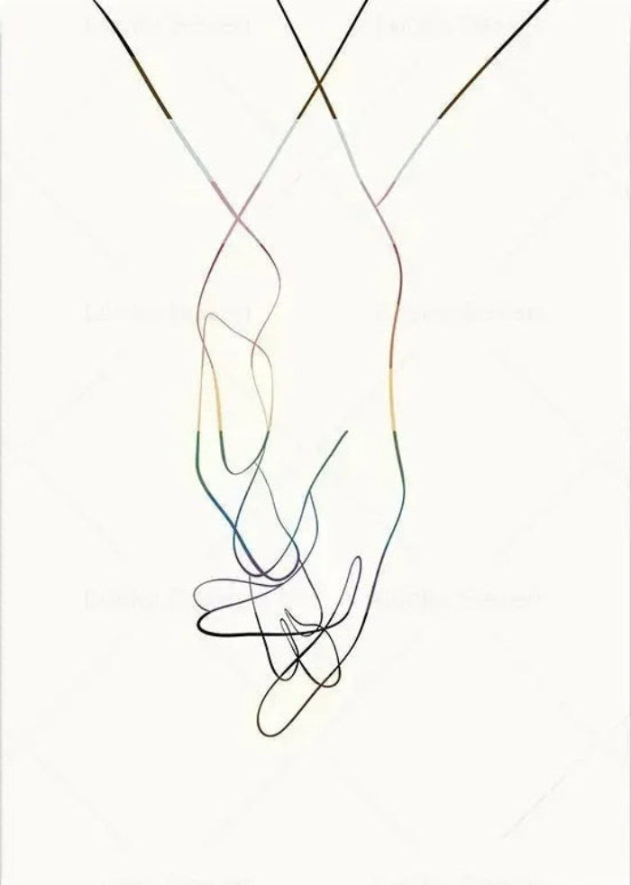 Affiche “Mains Arc-en-ciel” – Line Art LGBTQIA+ & LGBT First